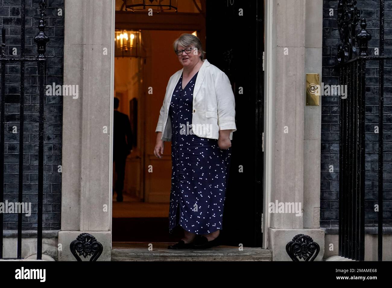 Therese Anne Coffey arrives to Downing Street in London Tuesday, Sept ...
