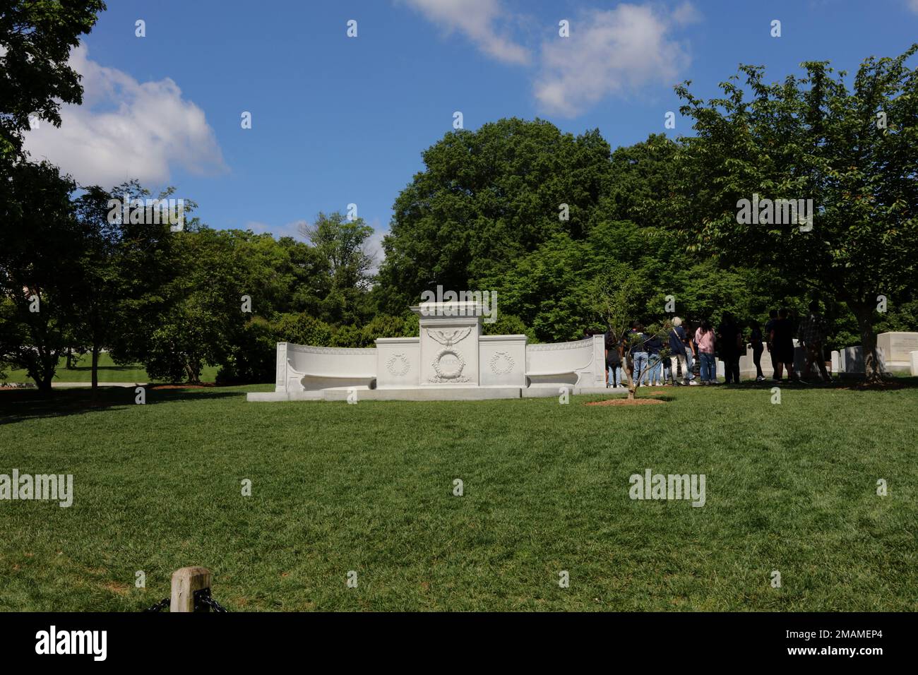 The elaborate tombstone/memorial of John Wingate Weeks at Arlington ...