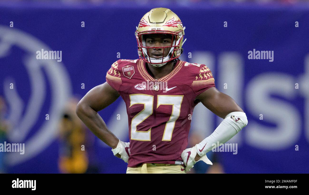 Florida State defensive back Akeem Dent (27) lines up during the first ...