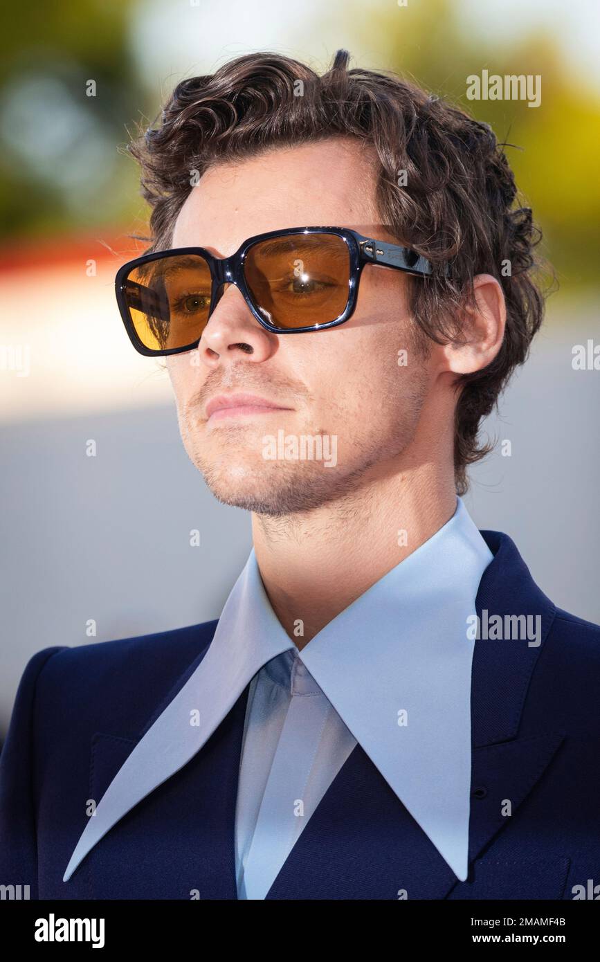Harry Styles poses for photographers upon arrival at the premiere of ...