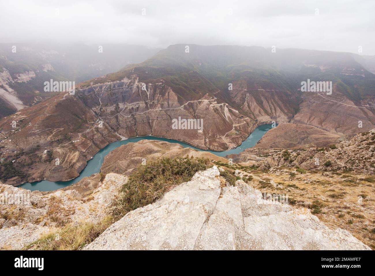 Sulak canyon. One of the deepest canyons in the world and the deepest ...