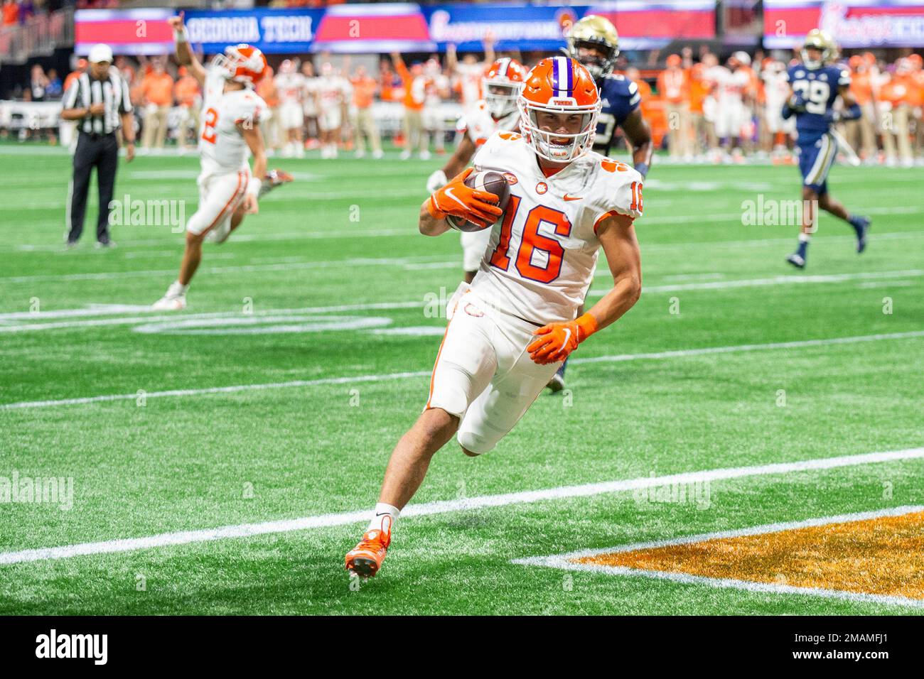 Clemson wide receiver Will Taylor scores in the second half of an NCAA ...