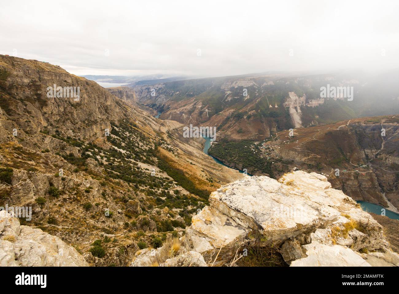 Sulak canyon. One of the deepest canyons in the world and the deepest ...