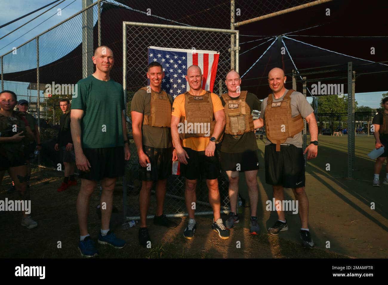 U.S. Marines with Marine Rotational Force-Darwin 22 pose for a photo ...