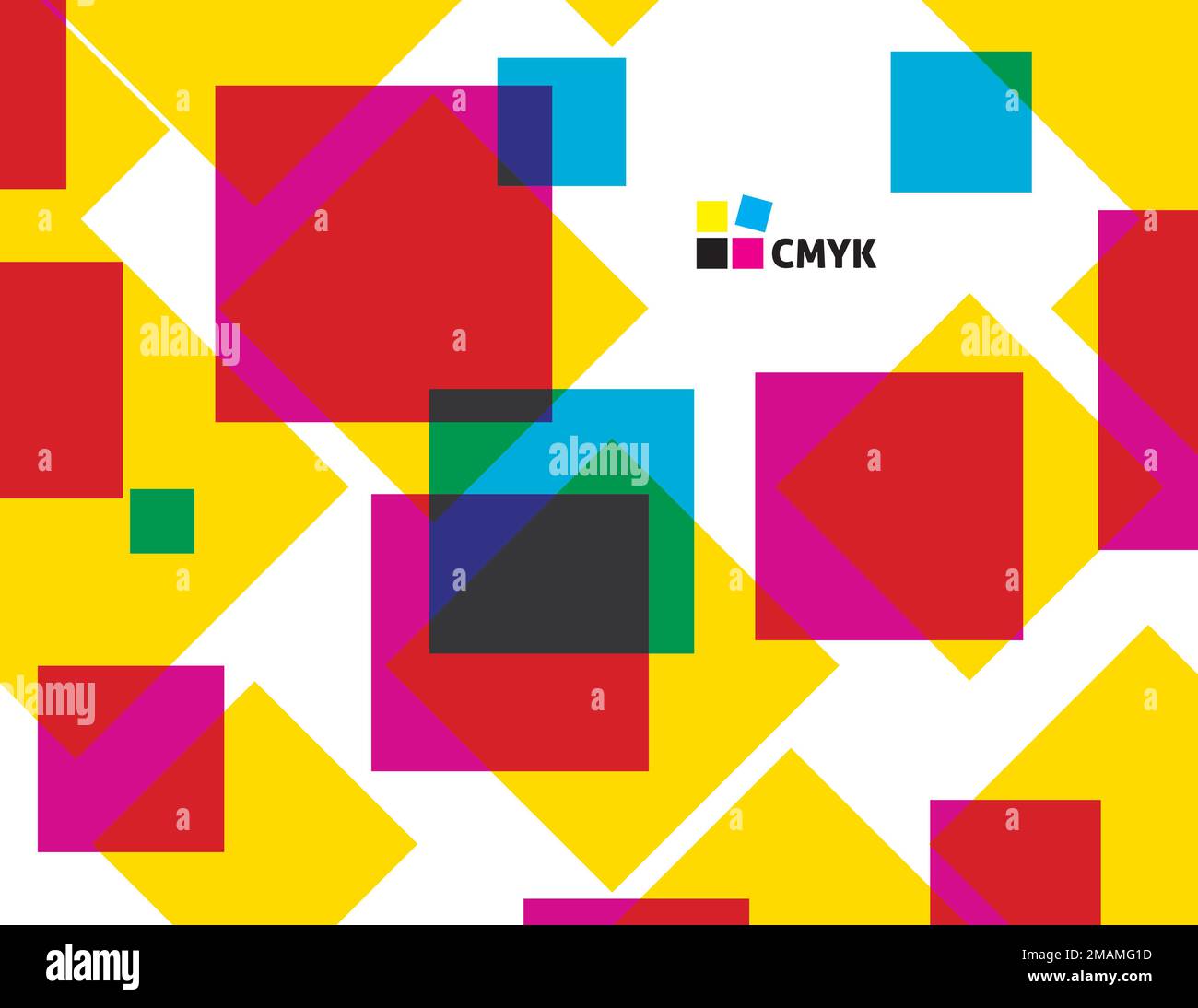 Simple Abstract Background With Multicolor Squares Geometric Vector Graphic Pattern Cmyk