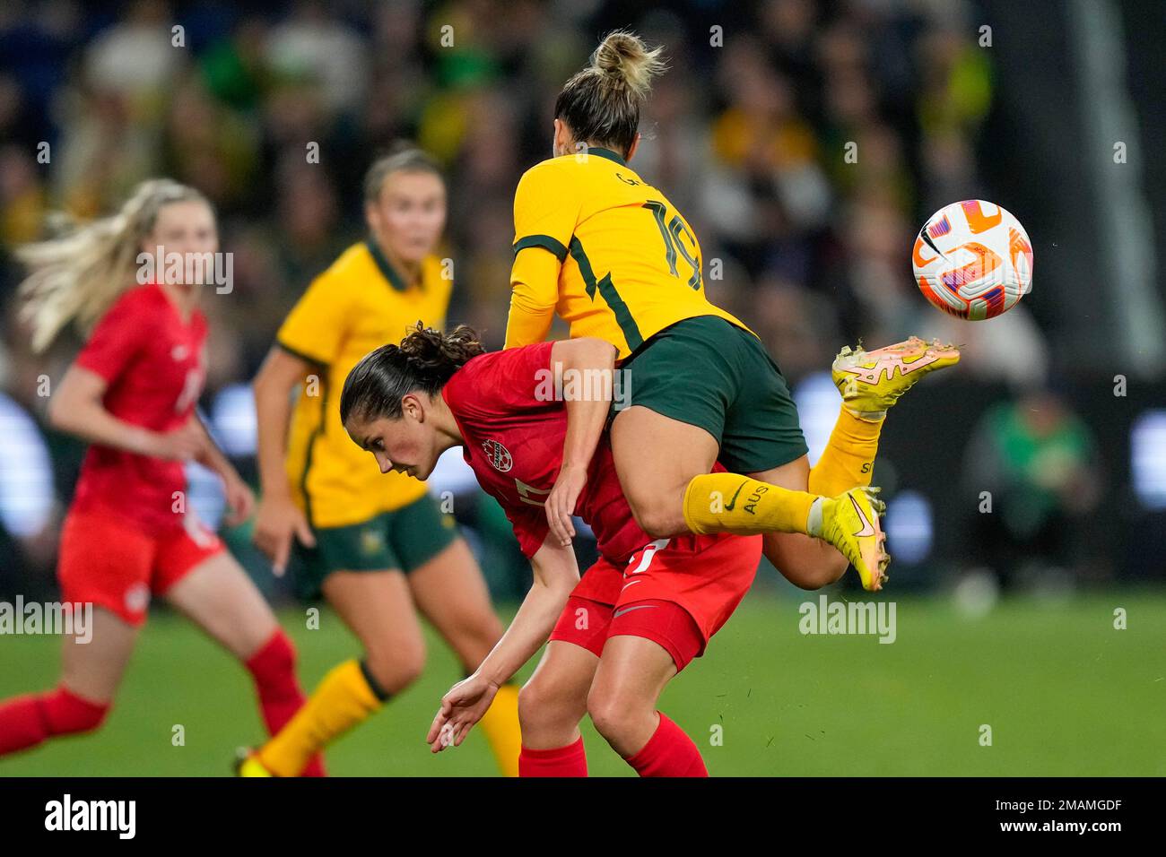 Australia's Katrina Gorry, right, and Canada's Jessie Fleming battle ...