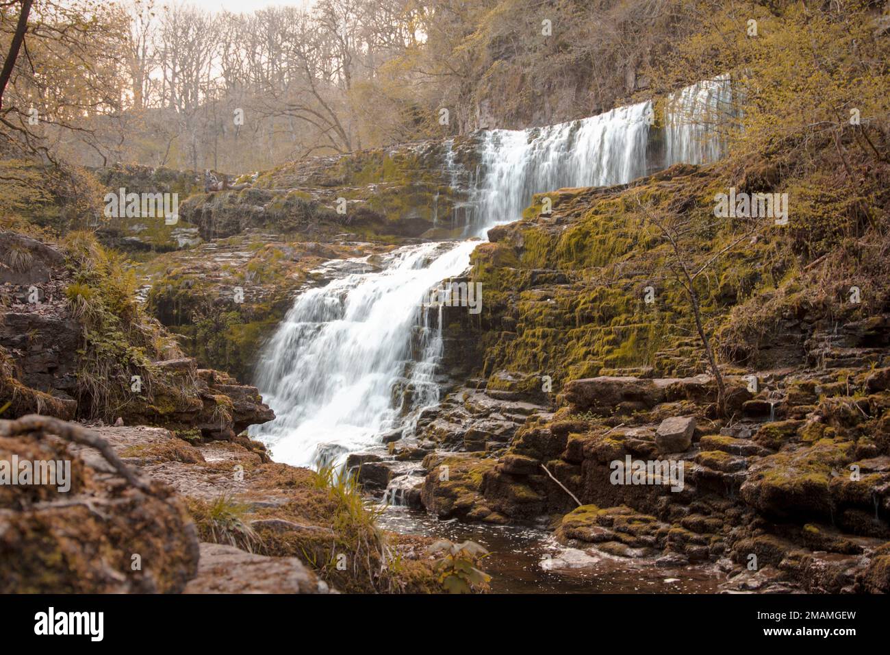 Sgwd Yr Eira Waterfall - 4 Waterfalls Wales Cardiff - South Wales Stock ...
