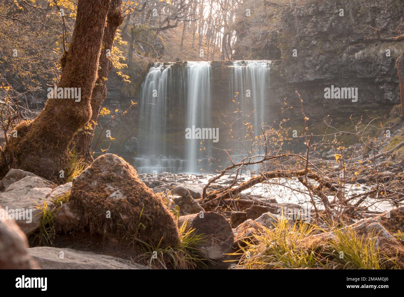 Sgwd Yr Eira Waterfall - 4 Waterfalls Wales Cardiff - South Wales Stock ...
