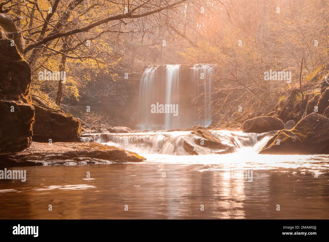 Sgwd Yr Eira Waterfall - 4 Waterfalls Wales Cardiff Stock Photo - Alamy