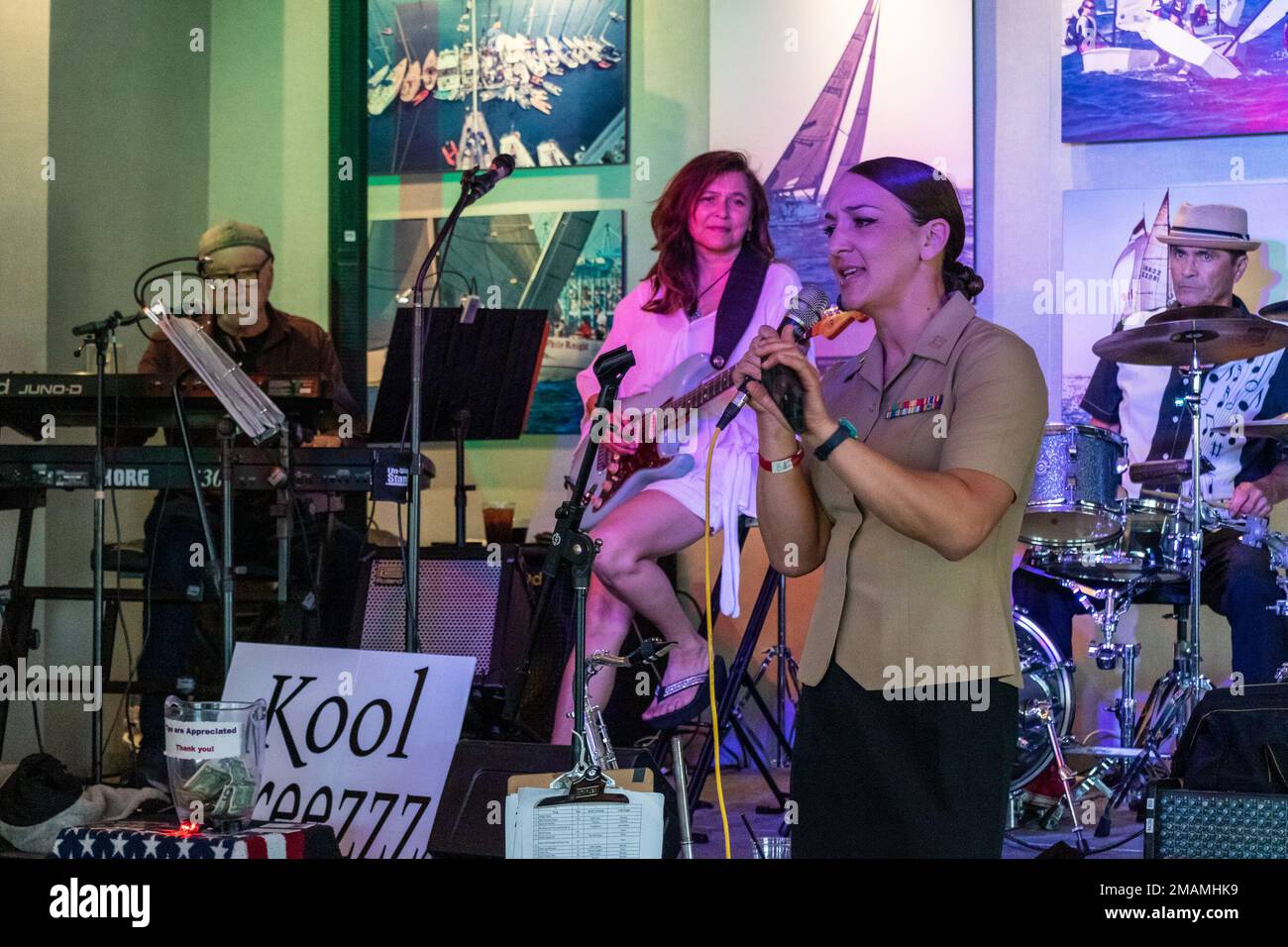 220530-N-VQ947-3199 LOS ANGELES (May 30, 2022) — Marine Capt. Melanie Roy, right, assigned to ...