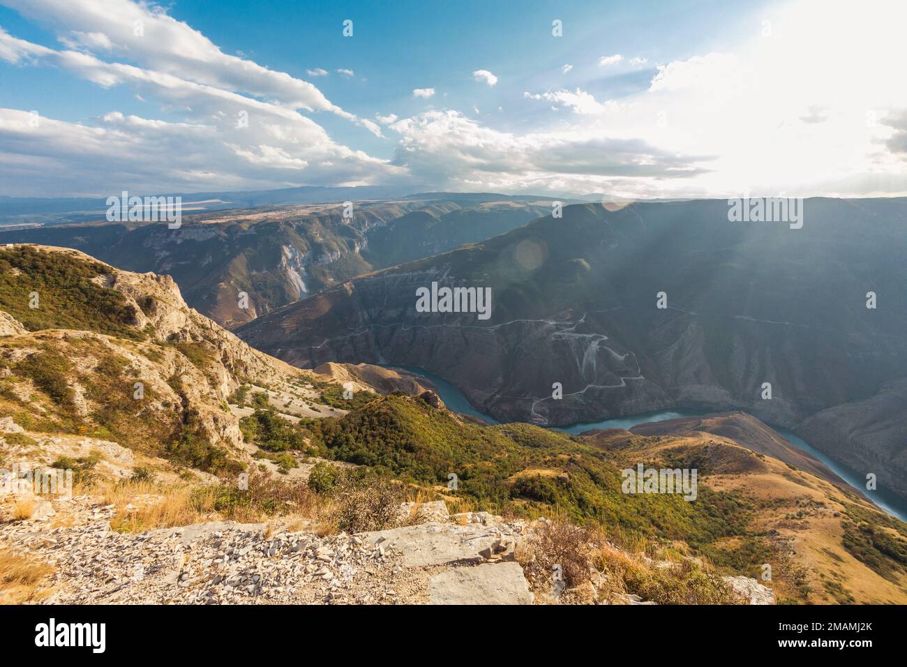 Sulak canyon. One of the deepest canyons in the world and the deepest ...