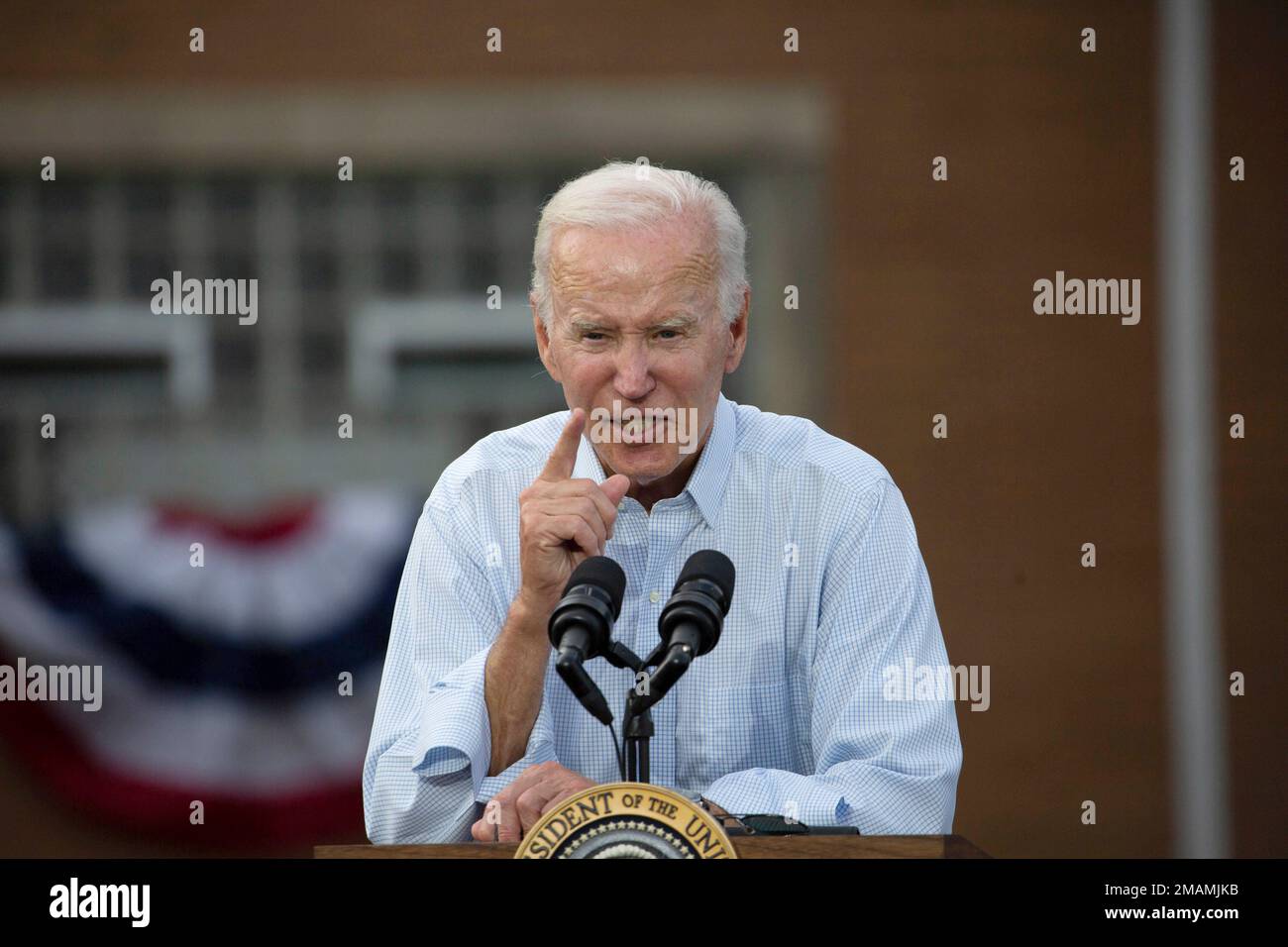 President Joe Biden speaks at a United Steel Workers of America Labor ...
