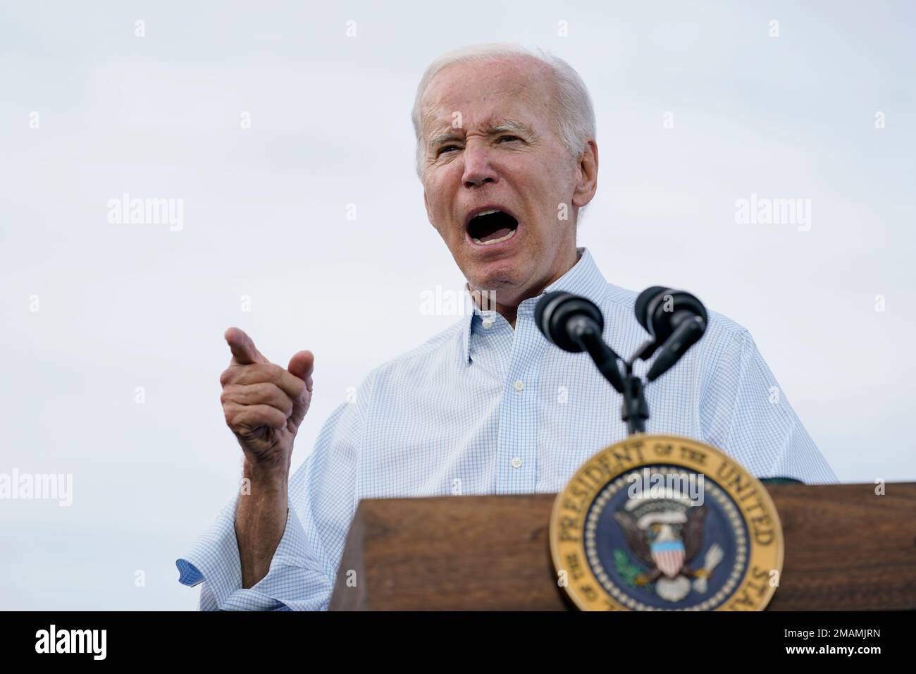President Joe Biden speaks at a United Steelworkers of America Local ...