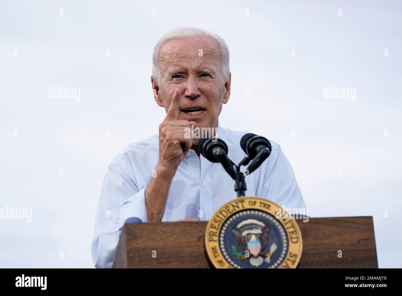 President Joe Biden speaks at a United Steelworkers of America Local ...