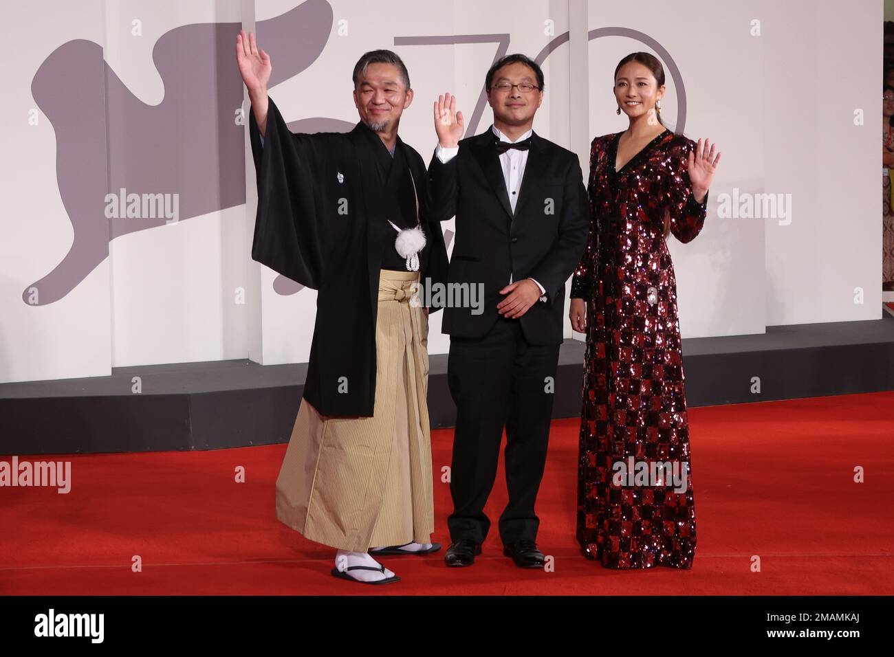 Atom Sunada, from left, director Koji Fukada and Fumino Kimura pose for ...