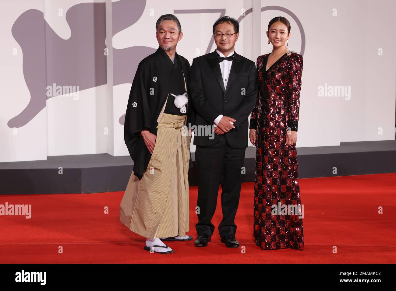Atom Sunada, from left, director Koji Fukada and Fumino Kimura pose for ...