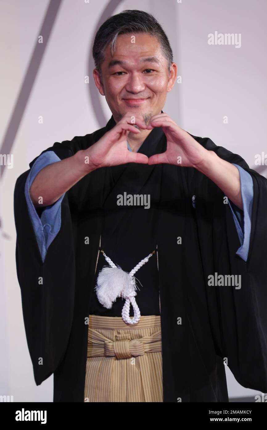 Atom Sunada poses for photographers upon arrival at the premiere of the ...