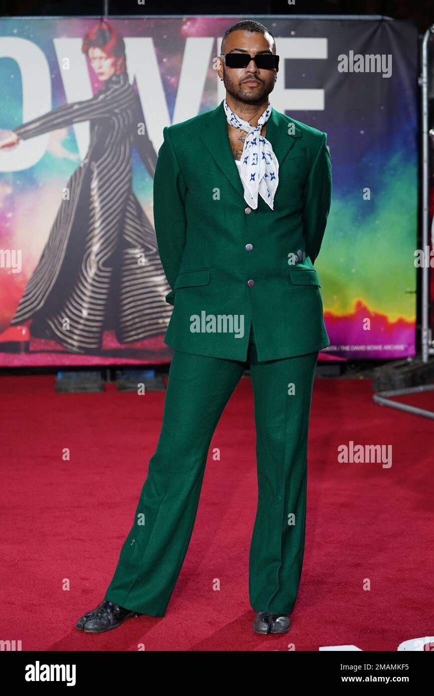 Ryan Lanji poses for photographers upon arrival at the London premiere of the film 'Moonage ...