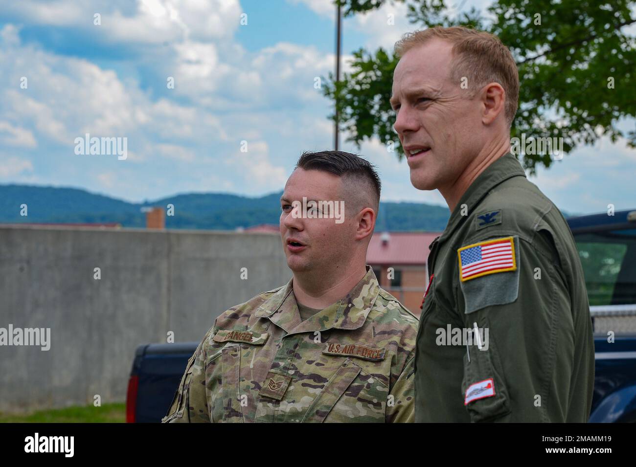 U.S. Air Force Staff Sgt. Dangel, left, a member of the 99th Air ...
