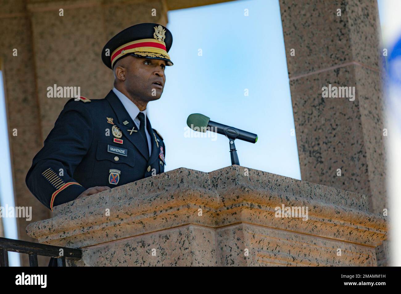 Colonel Thurman McKenzie, the 1st Armored Division Artillery commander ...