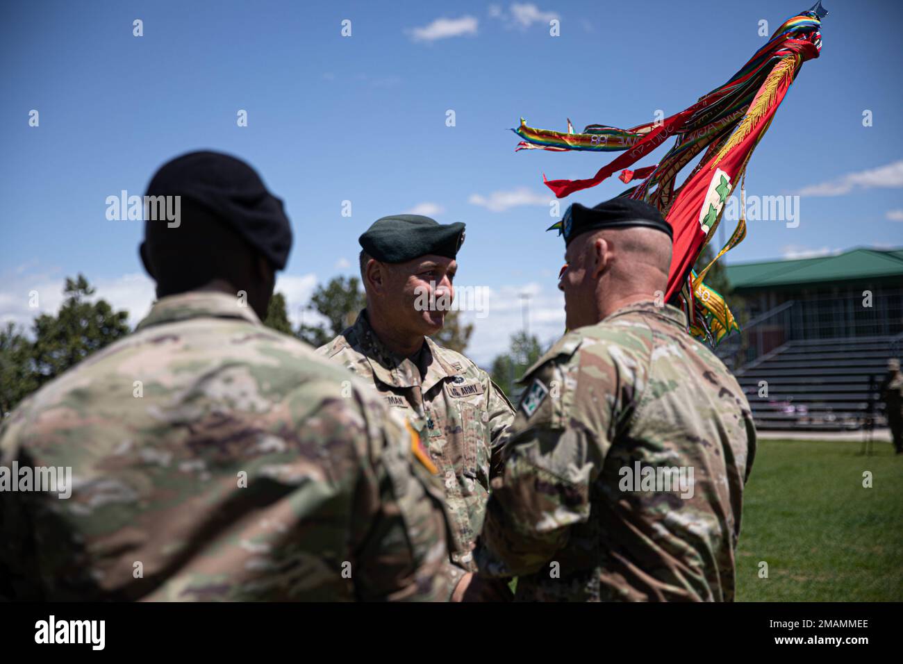 Lt. Col. Michael Lueckeman, outgoing commander of Headquarters and Headquarters Battalion (HHBN ...