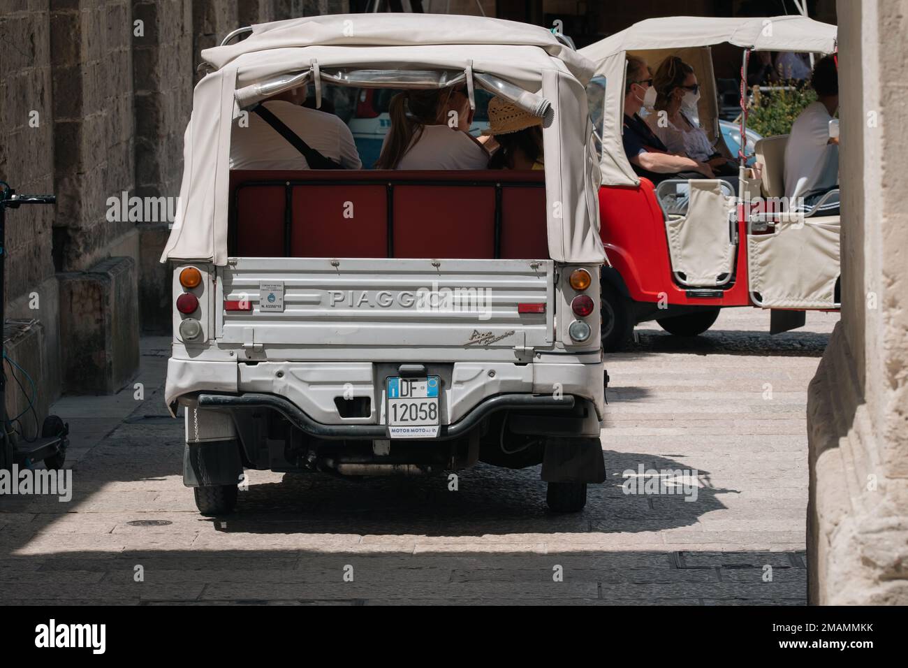People enjoying daily life and sights in the Italian town of Matera ...