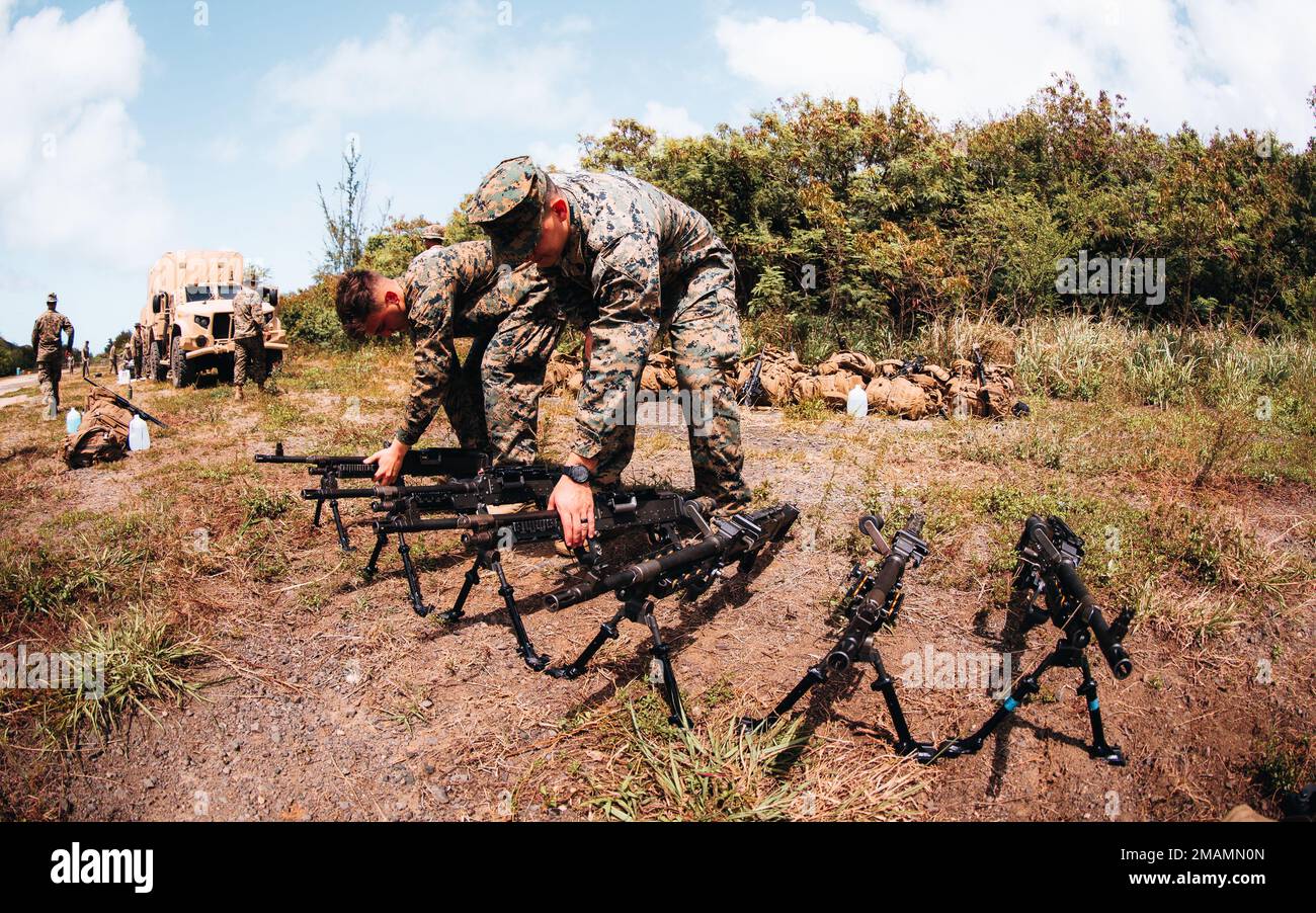 U.S. Marines with Headquarters Company, 3d Marine Littoral Regiment, 3d ...
