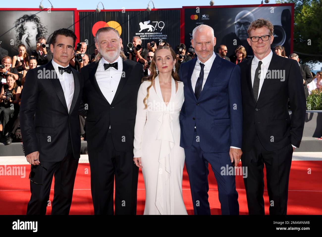 Colin Farrell, from left, Brendan Gleeson, Kerry Condon, director ...