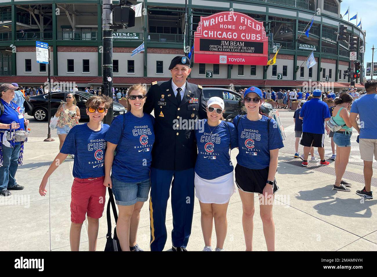 U.S. Army Reserve Lt. Col. Benjamin Dykstra, center, stands in front of ...