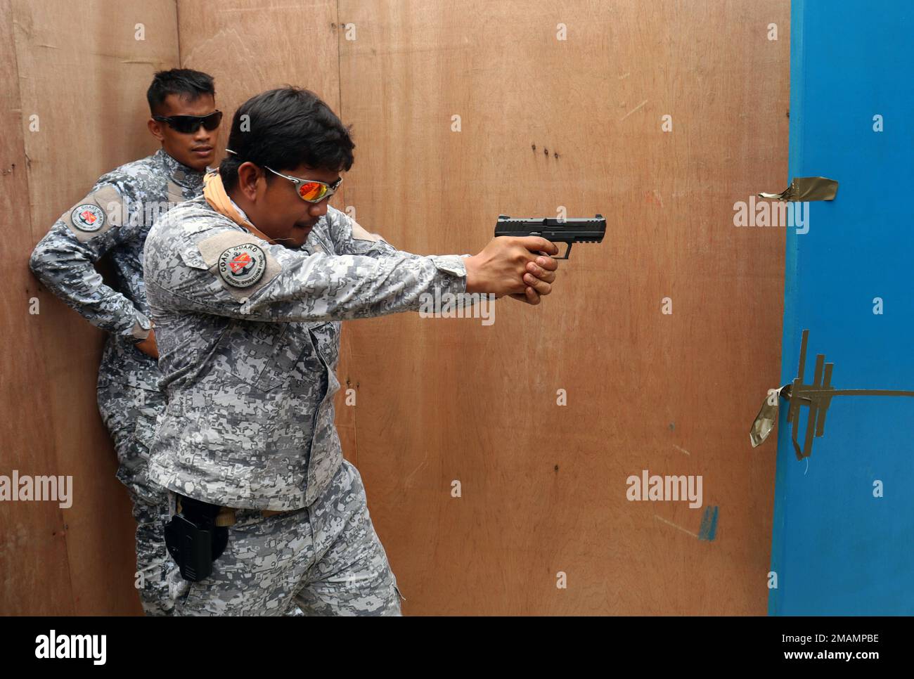 A member of the Philippine Coast Guard Special Operations Force ...