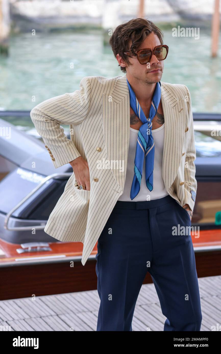 Harry Styles poses for photographers upon arrival for the photo call of ...