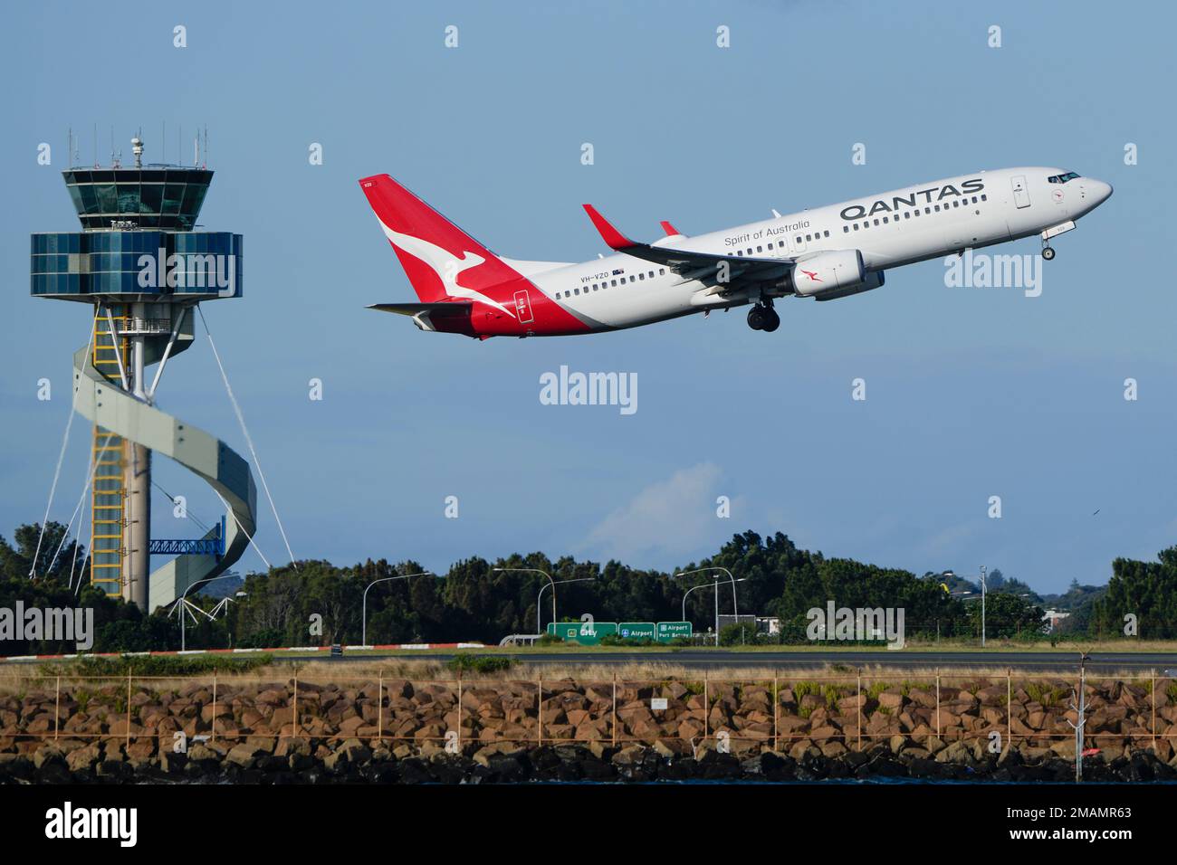 A Qantas passenger jet takes off from Sydney Airport, Australia, Monday ...