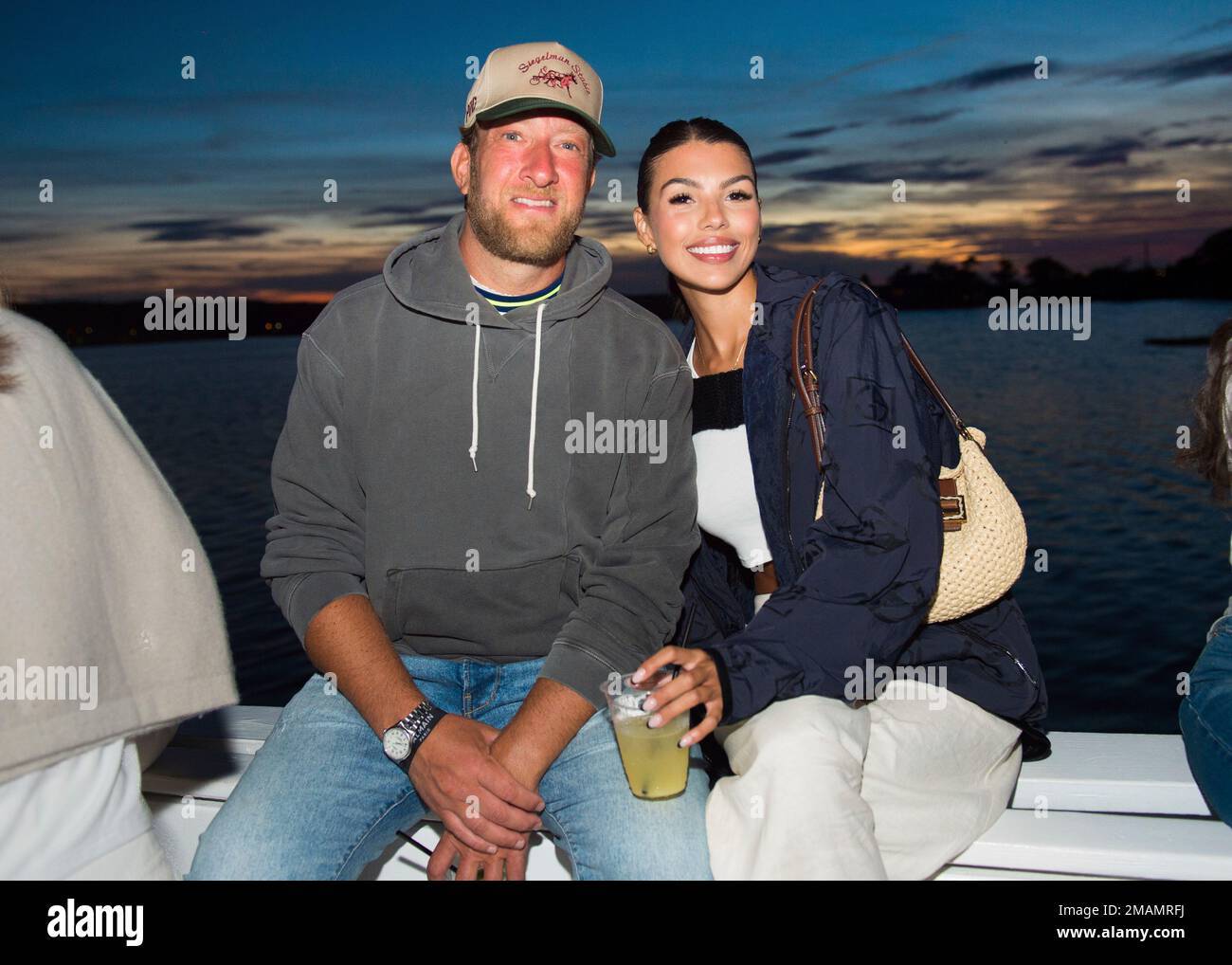 Dave Portnoy, left, and Silvana Mojica appear at The Surf Lodge on Saturday, Sept. 3, 2022, in ...