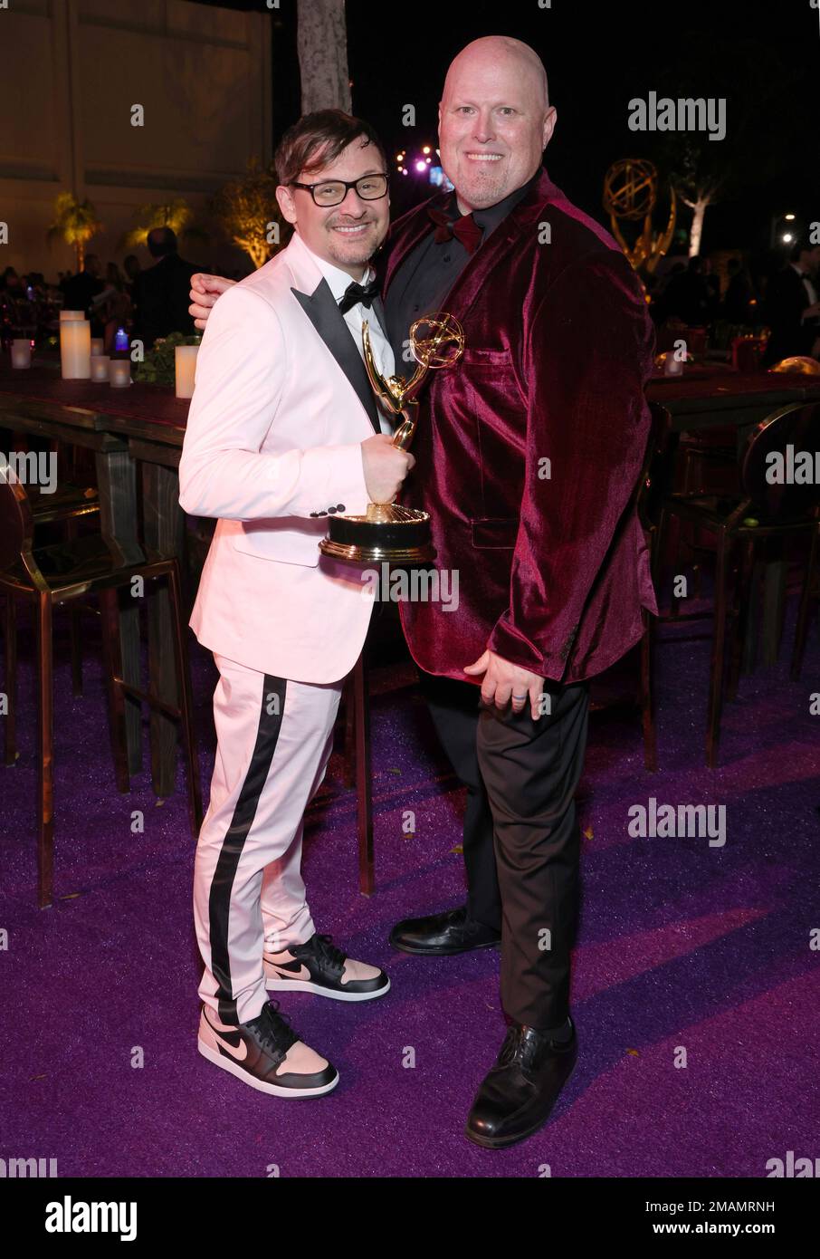 EXCLUSIVE - Aaron I. Butler, left, winner of the Emmy for outstanding ...