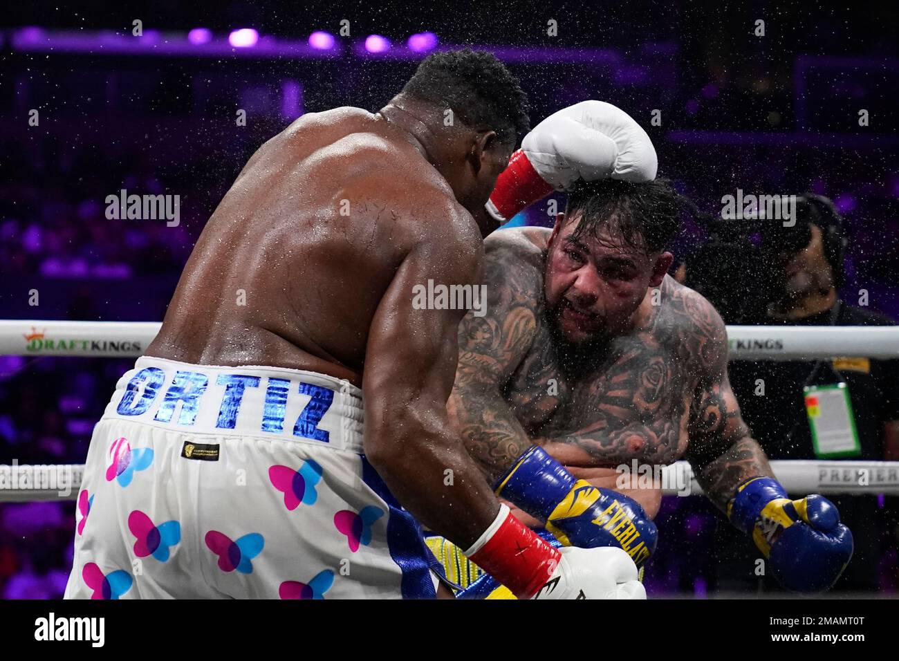 Andy Ruiz, Jr., right, fights Luis Ortiz in a WBC world heavyweight ...