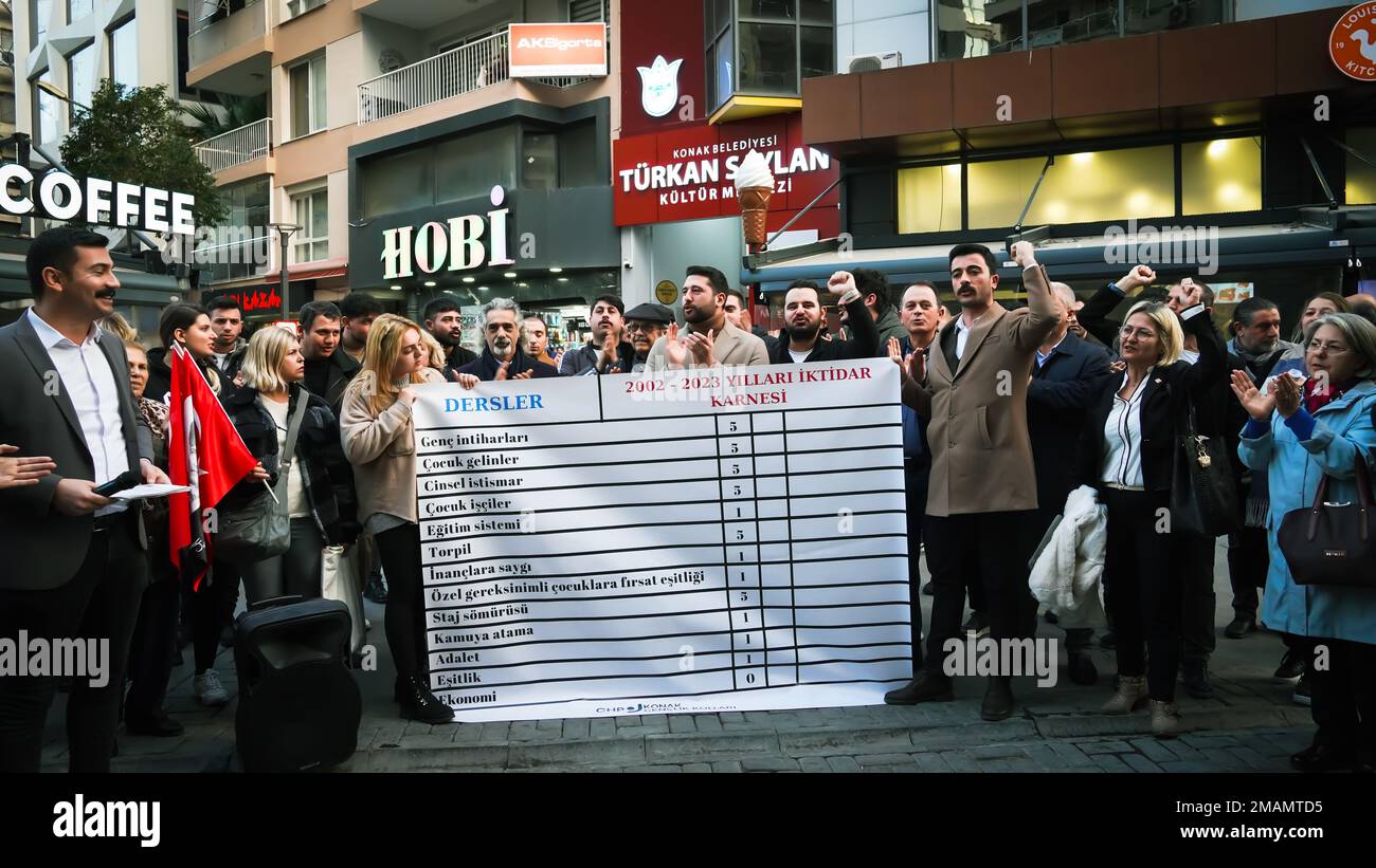CHP (Republican People's Party) Izmir Konak District Youth Branch gave ...