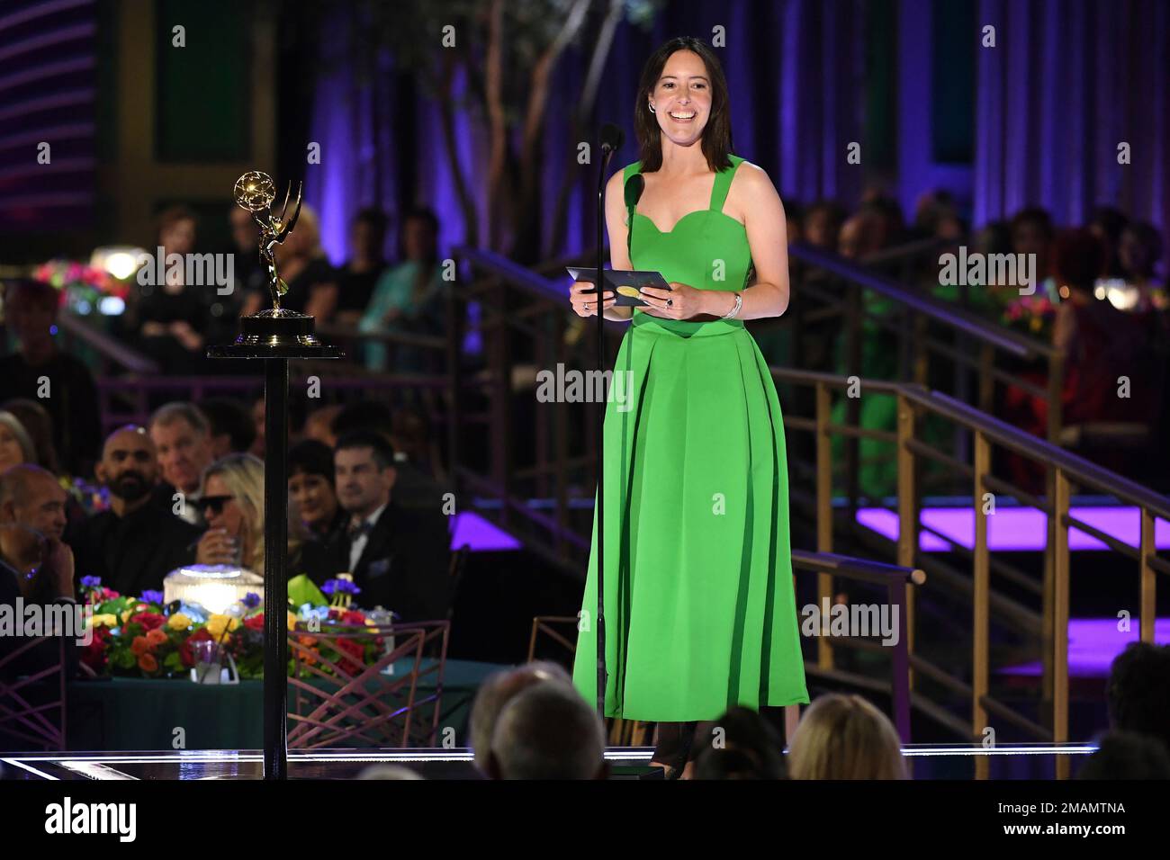 EXCLUSIVE - Ali Greer accepts the Emmy for outstanding single-camera ...