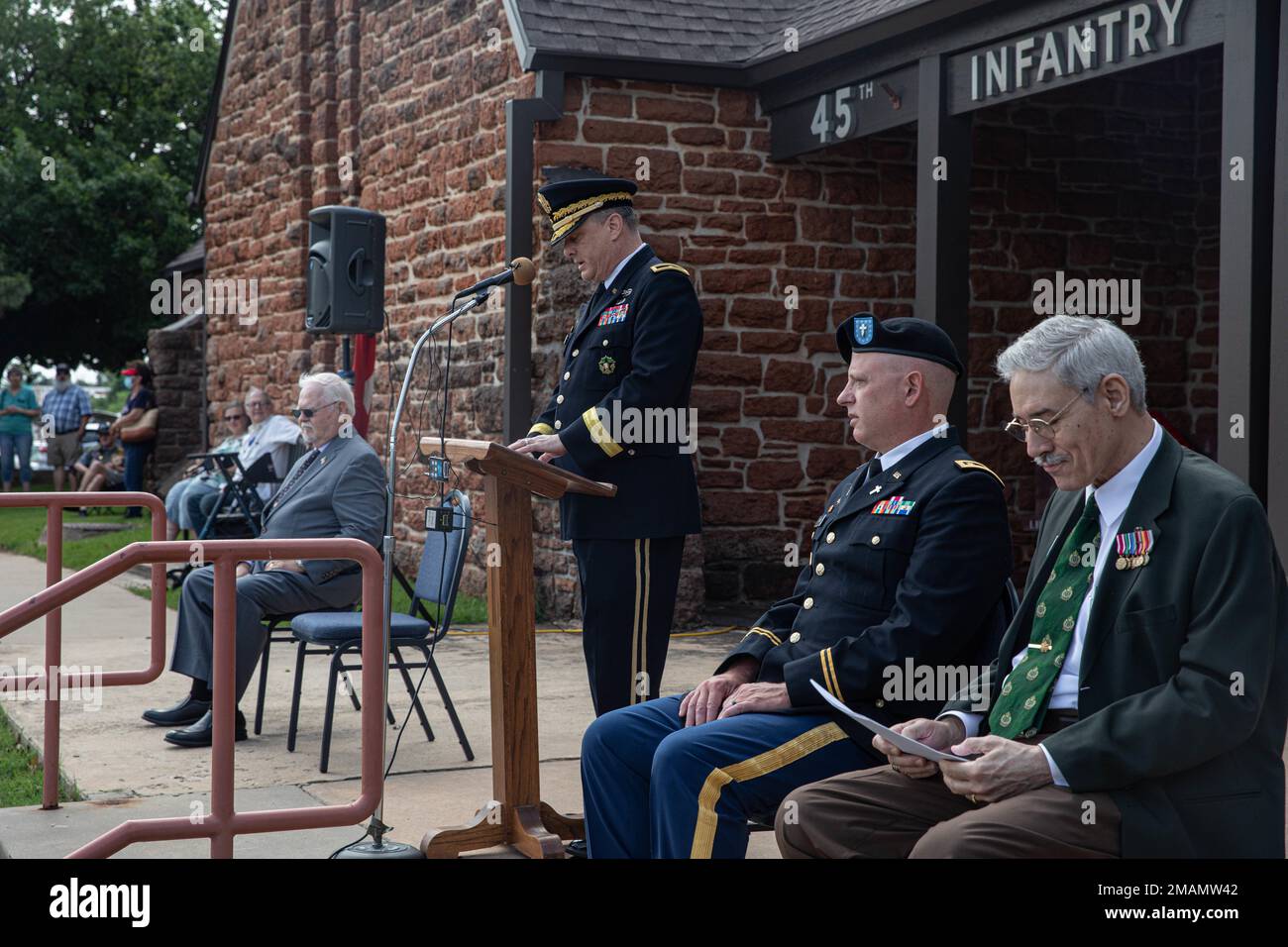 Brig. Gen. Tommy Mancino, the adjutant general for Oklahoma, addresses ...