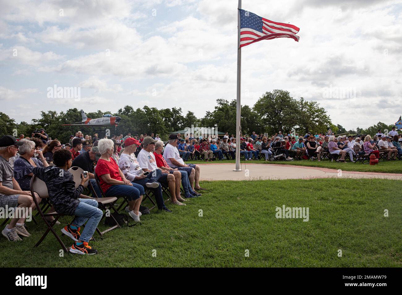 Members of the Oklahoma National Guard present the colors during a ...