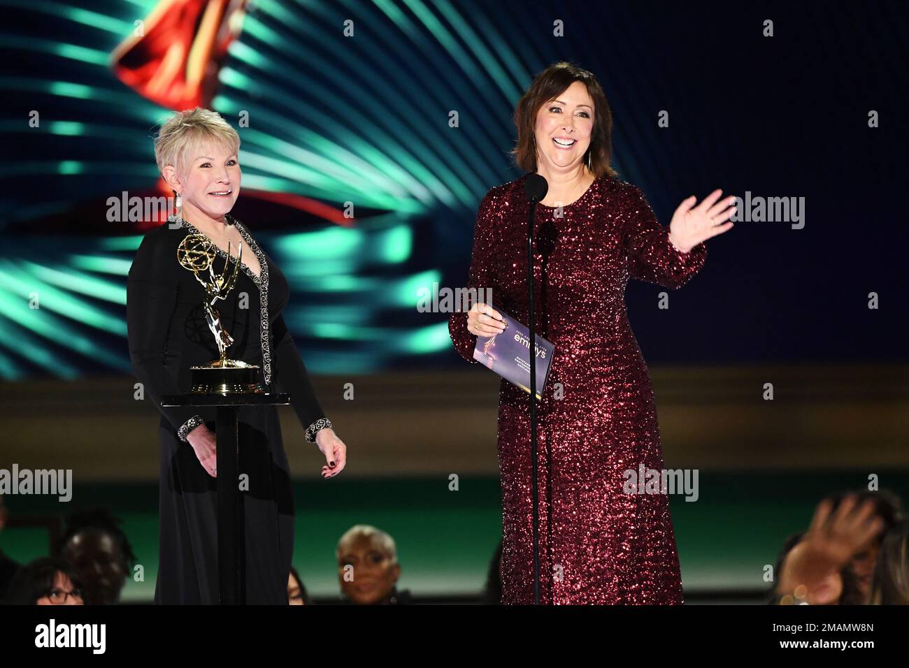 EXCLUSIVE - Karen Bellamy, left, and Kathleen Felix-Hager accept the ...