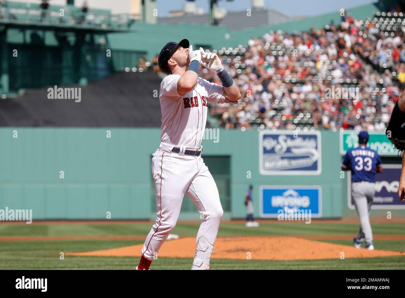 Boston Red Sox' Trevor Story against the Texas Rangers during a ...