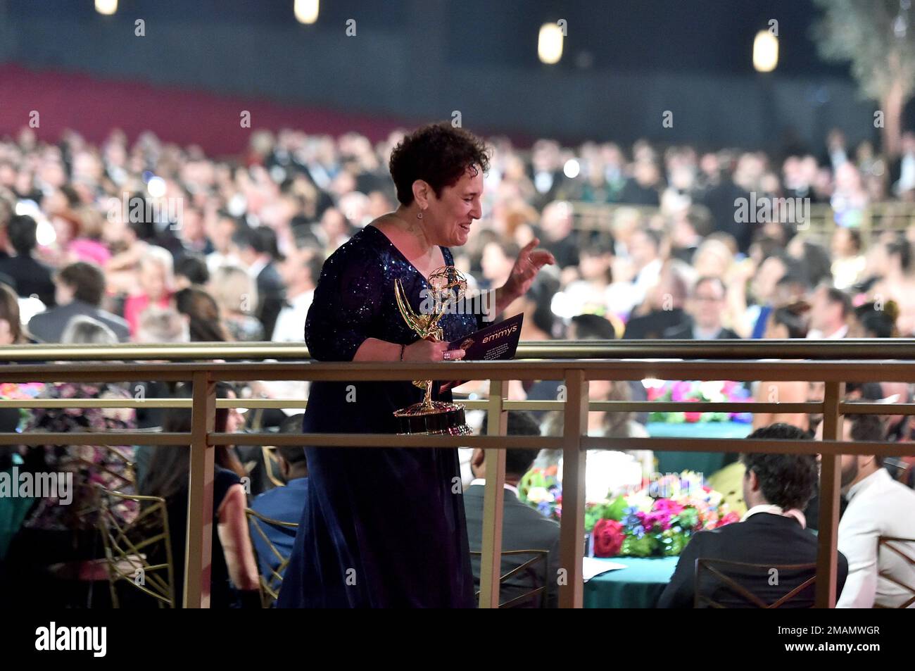 EXCLUSIVE - Susan Federman walking backstage after winning Emmy for ...