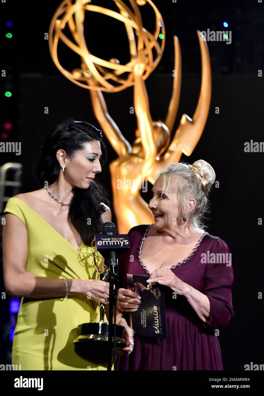EXCLUSIVE - Laura Montgomery, left, and Judy Laukkanen, backstage after ...