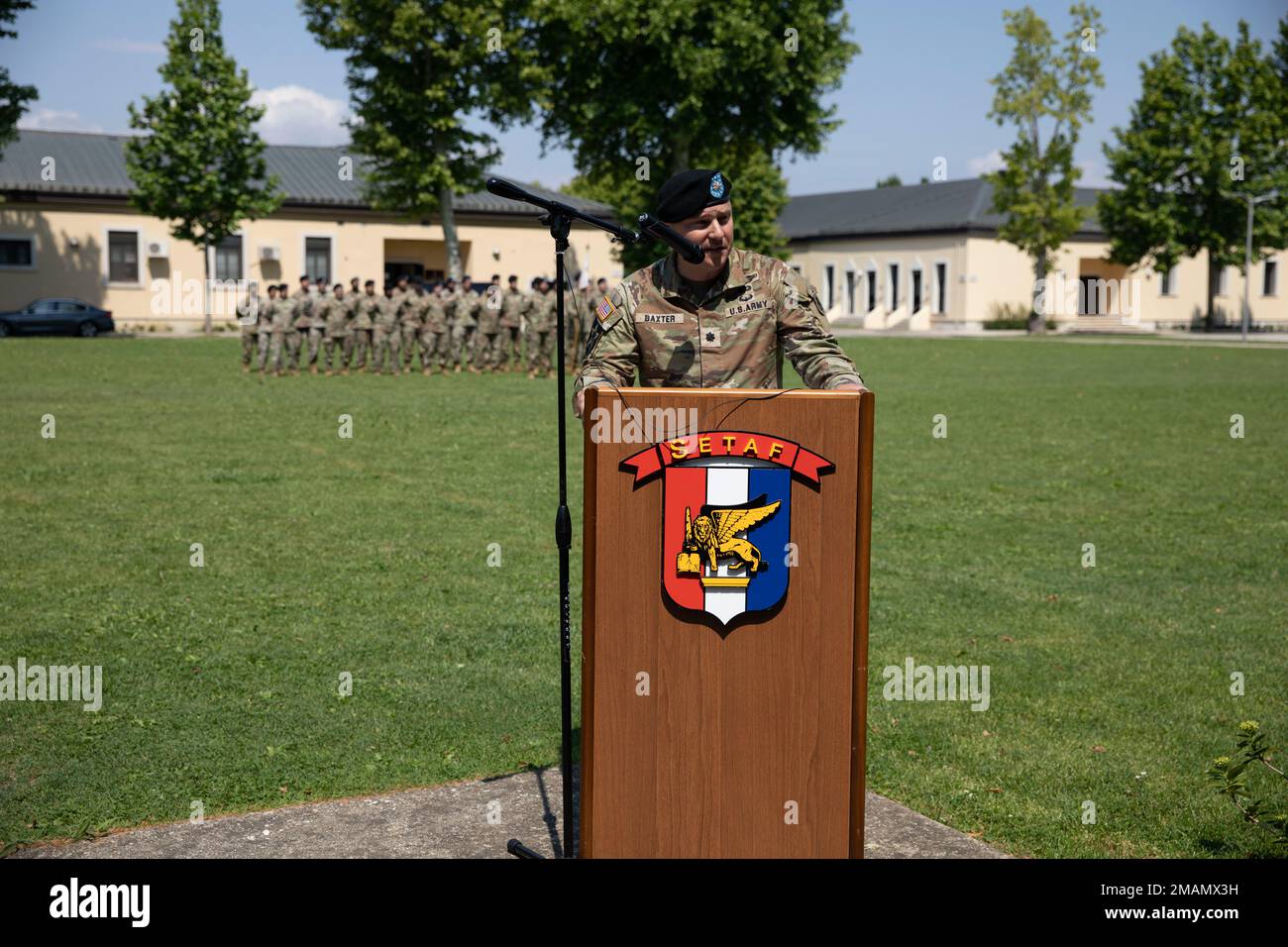 Lt. Col Corbett Baxter, incoming commander for Headquarters and ...