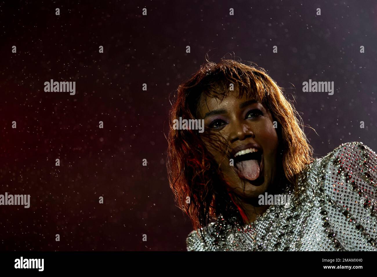 Brazilian singer Iza performs during the Rock in Rio music festival in ...