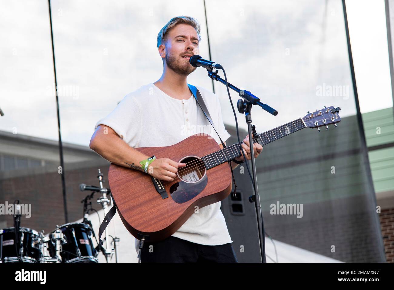 Jonah Baker performs at the All In Music & Arts Festival at the Indiana ...