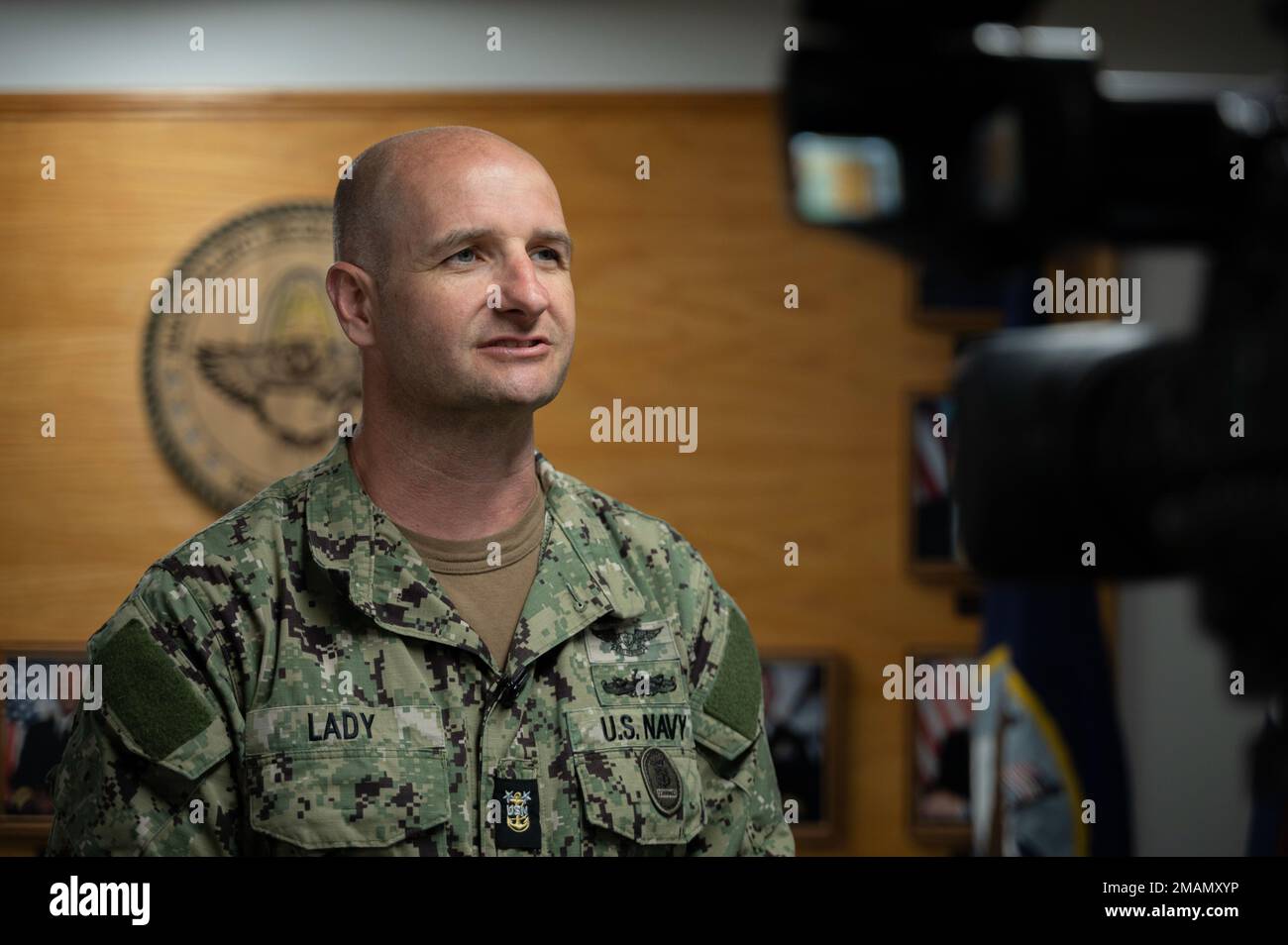 ST. LOUIS (May 31, 2022) Command Master Chief Deen Lady, the command master chief of Navy Talent ...