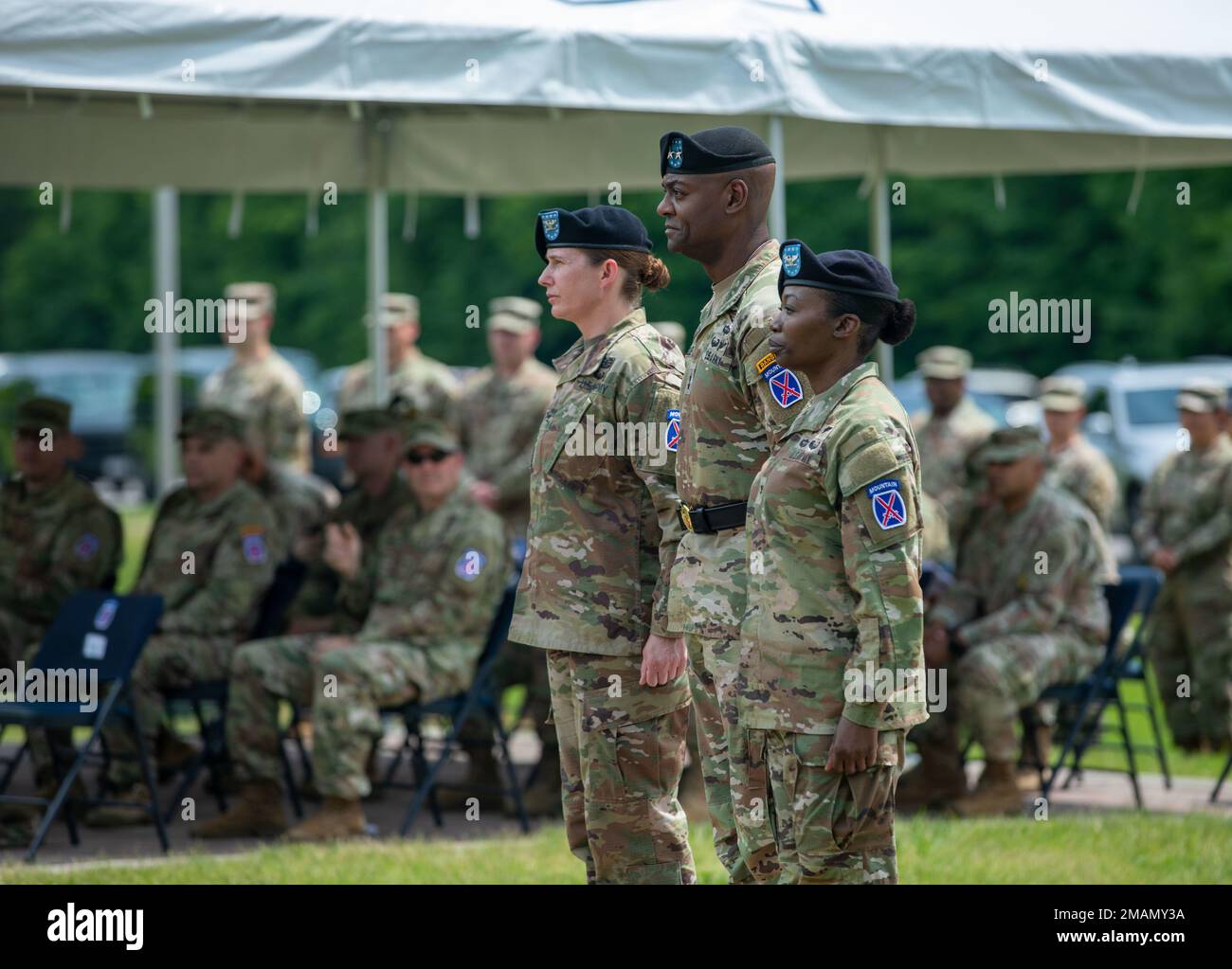 Maj. Gen. Milford H. Beagle Jr., center, commanding general for the ...