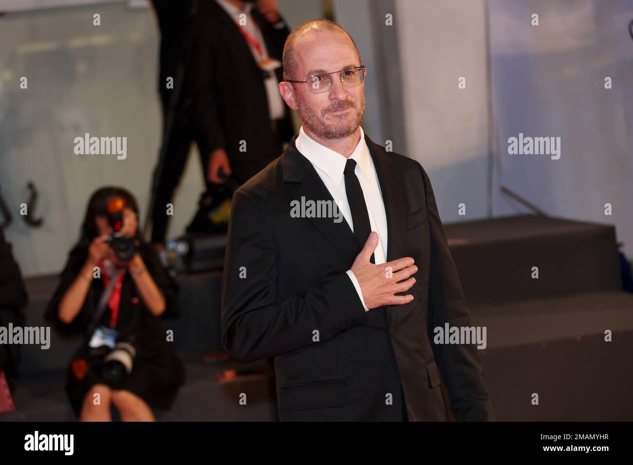 Director Darren Aronofsky poses for photographers upon arrival at the ...