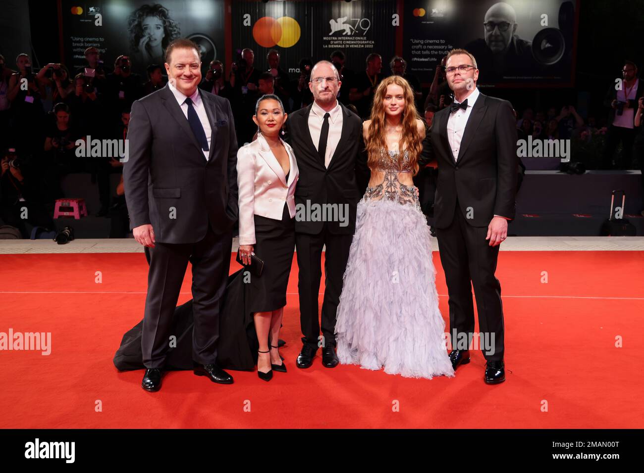 Brendan Fraser, Hong Chau, director Darren Aronofsky, Sadie Sink and ...
